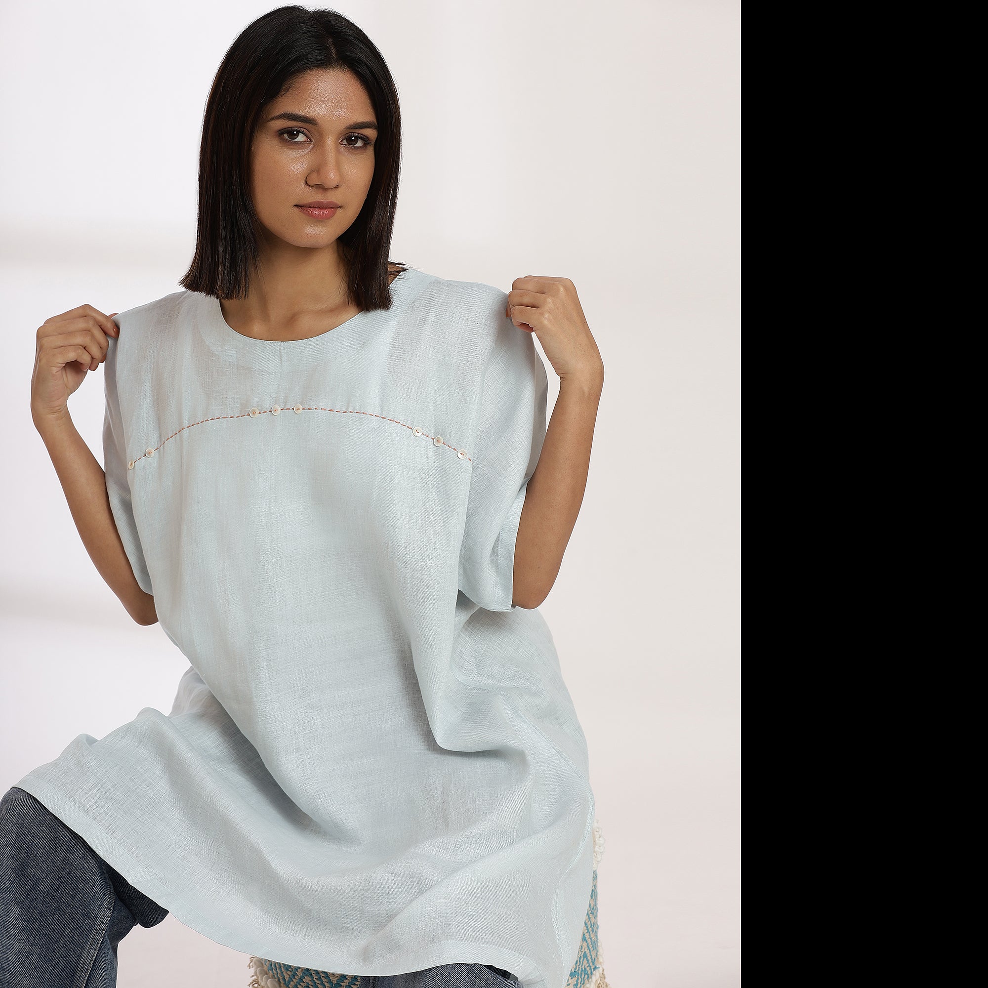 Unbound- Soft Sheen Cotton Silk Dress